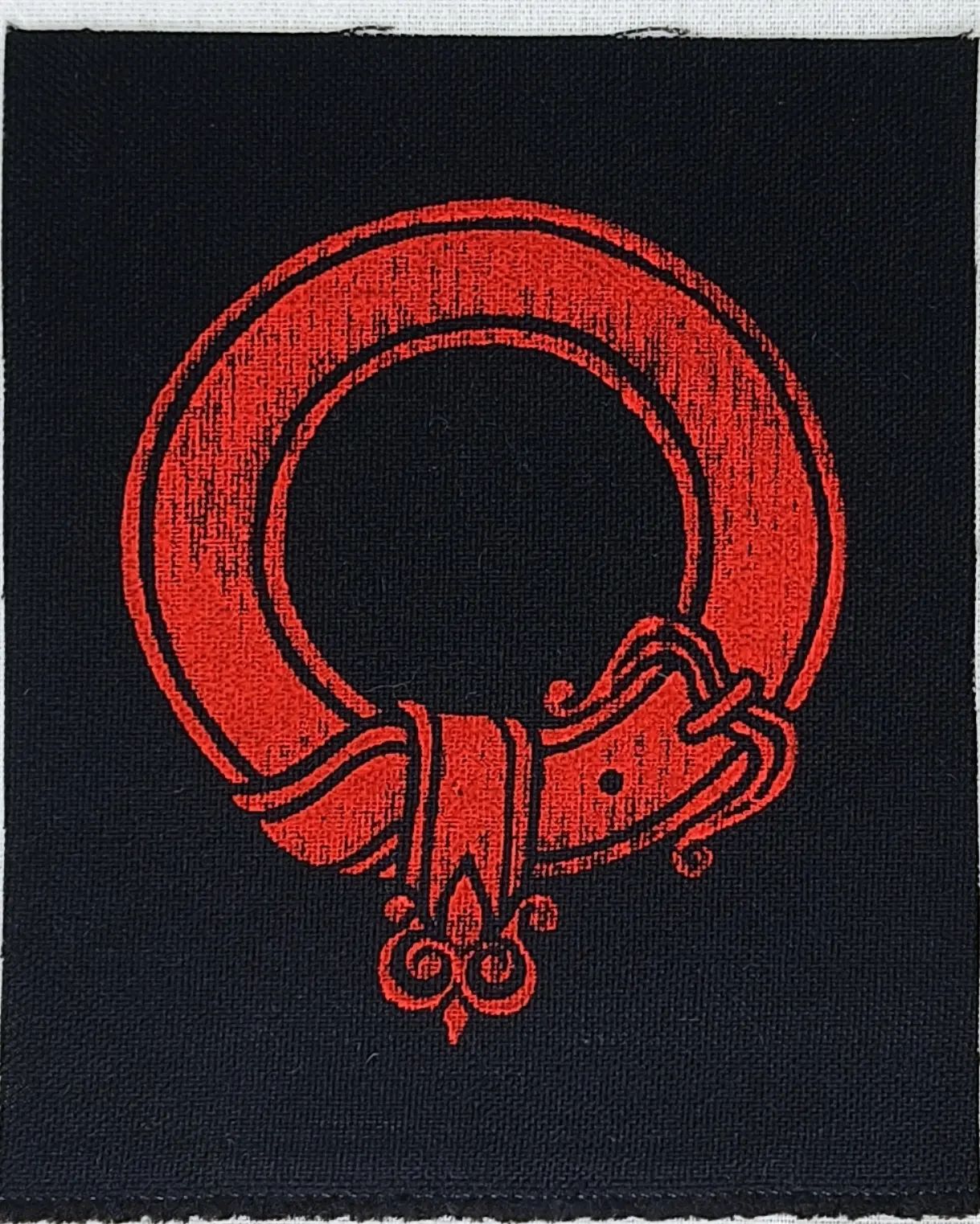 Cotton patch with belt print - black/red (small) - Racaire's Workshop
