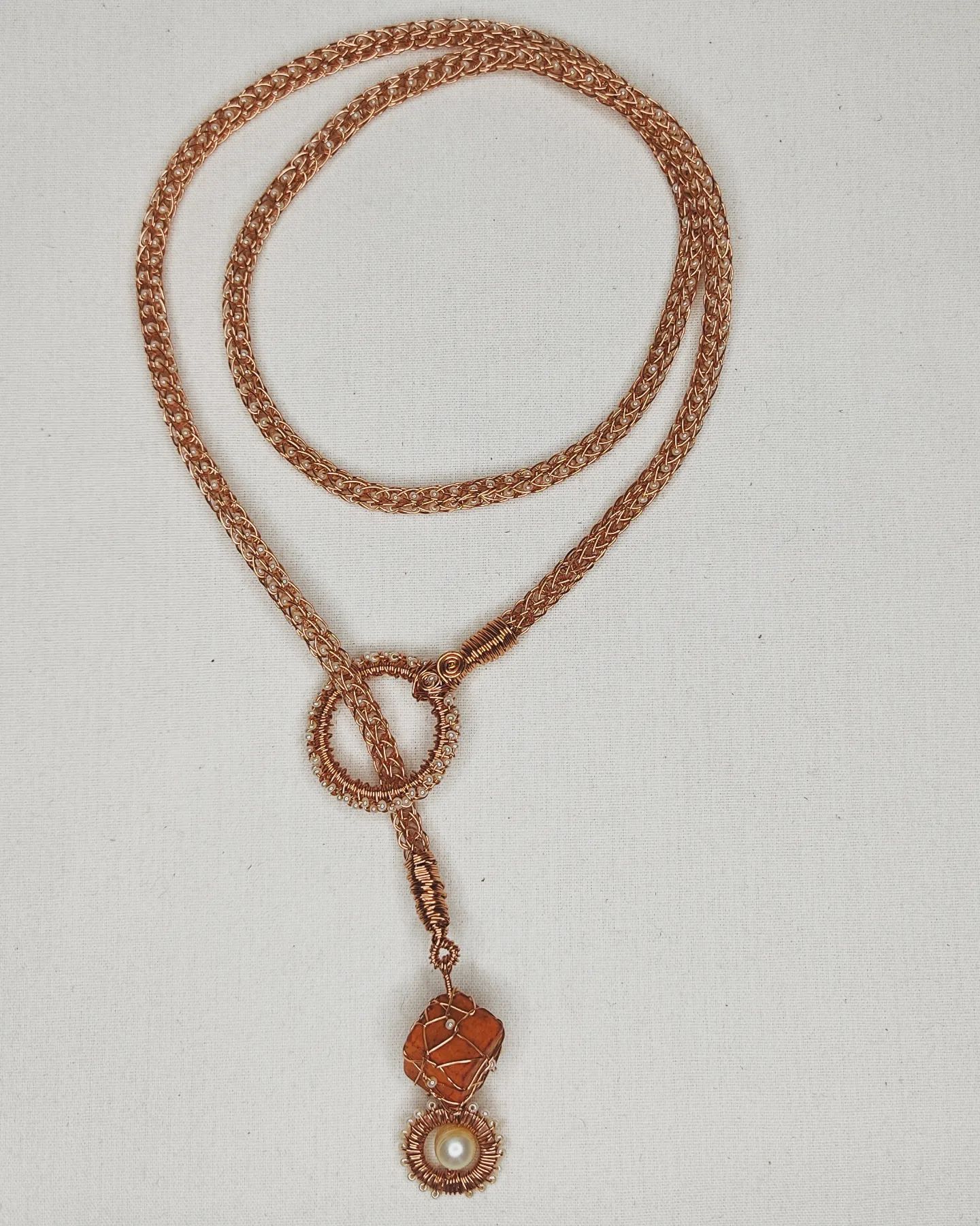 Viking wire knit & wire wrap necklace - Racaire's Workshop